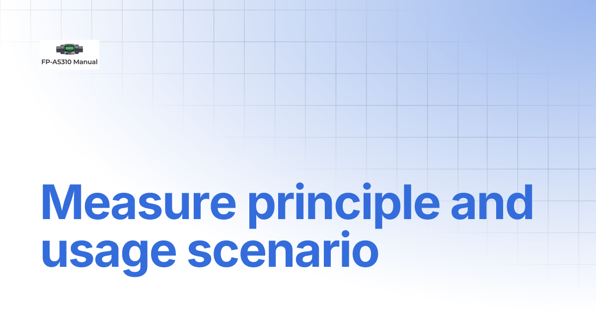 Measure principle and usage scenario | LORRIC Online Documents
