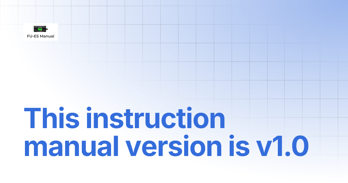 This instruction manual version is v1.0 | LORRIC Online Documents