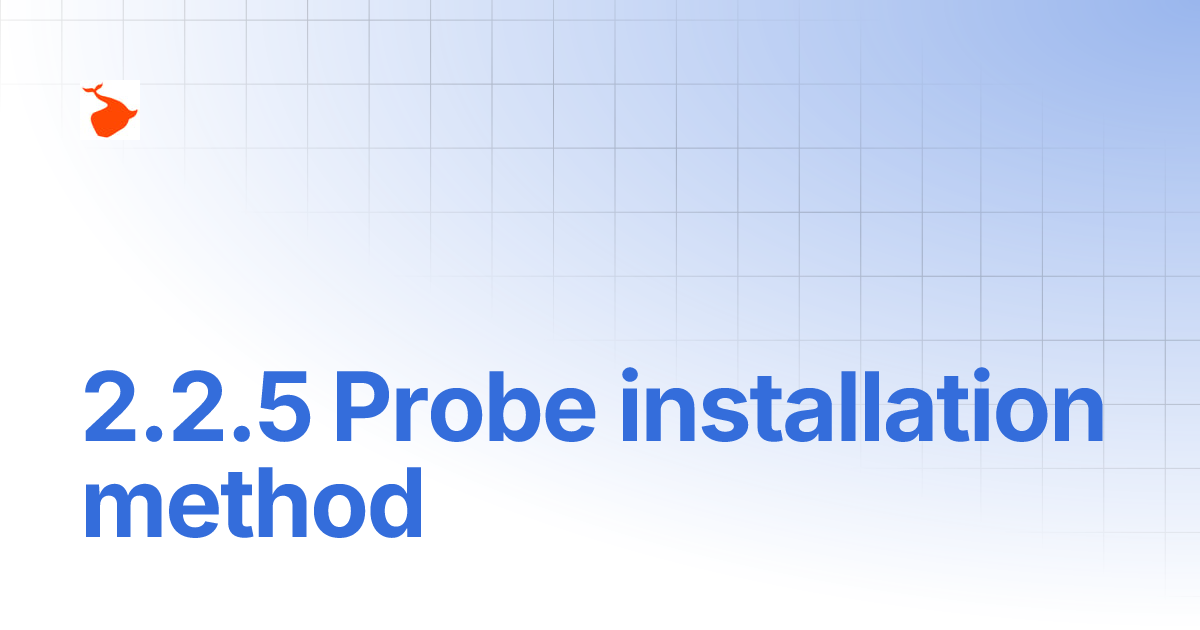2.2.5 Probe installation method | LORRIC Online Documents