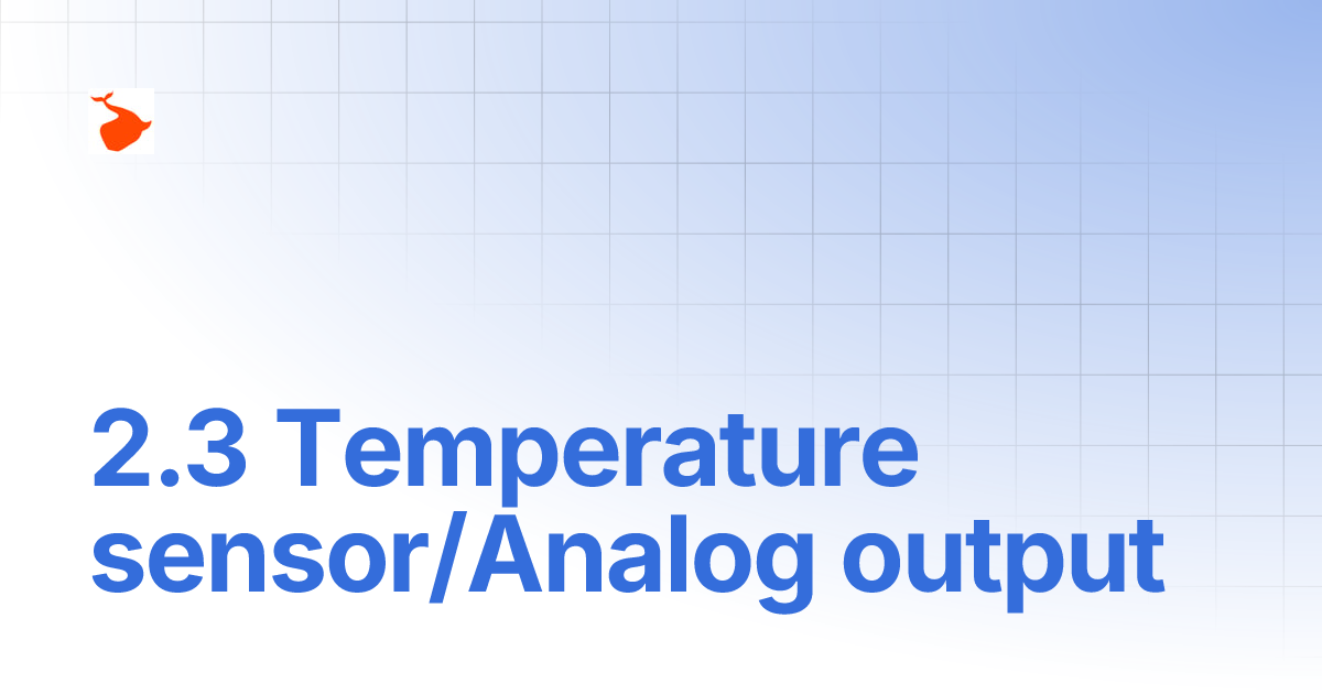 2.3 Temperature sensor/Analog output | FU-TX310 Flow Meter English ...
