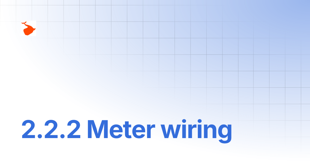 2.2.2 Meter wiring | LORRIC Online Documents