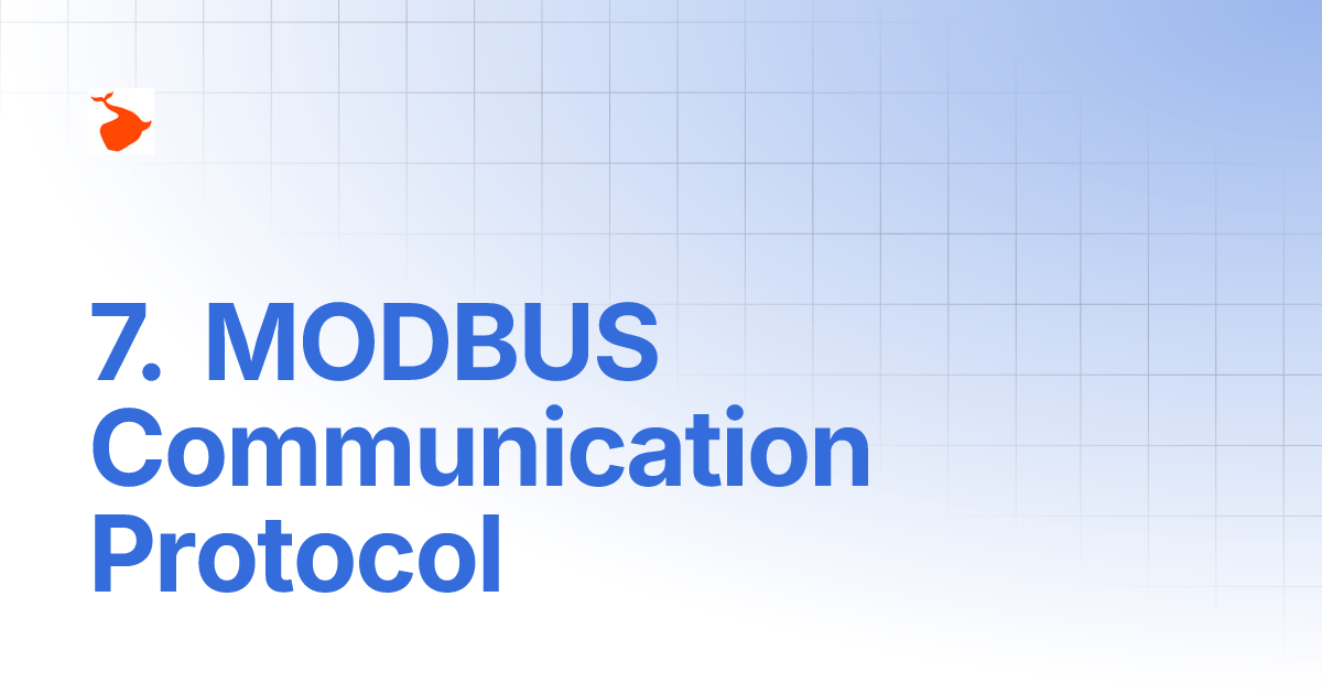 7. MODBUS Communication Protocol | LORRIC Online Documents